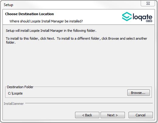 Installation Manager install process | Loqate